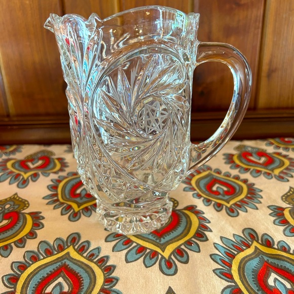 Vintage | Dining | Vintage Cut Crystal Pinwheel Pitcher | Poshmark